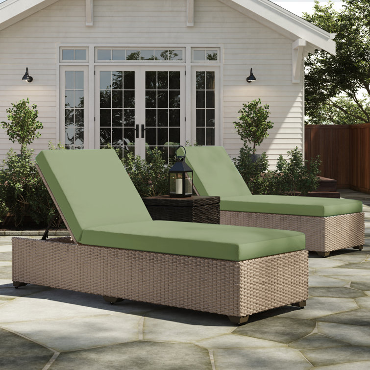 Sol 72 Outdoor Rochford Outdoor Wicker Chaise Lounge Set with Table Reviews Wayfair